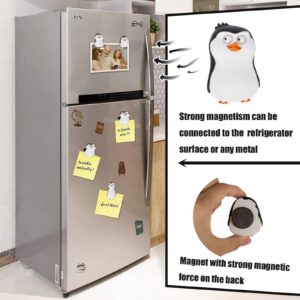 ngaty Penguin Refrigerator Magnets - Animal Decor Resin Magnet,4PCS,3D Penguin Magnet for Kitchen Fridge & Locker,Home Decor & Office Decorative.