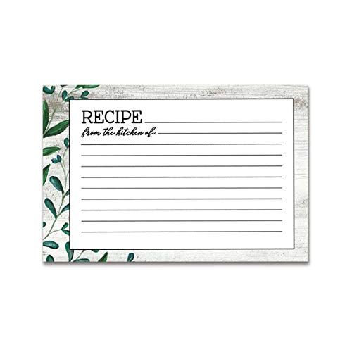 Shannon Road Gifts 4 x 6-Inch Cardstock Lined Recipe Cards, 36-Count, Vintage Kitchen