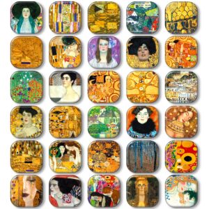 30pcs fridge magnets for locker whiteboard magnetic glass board decorative magnets best gift chioce famous paintings (klimt artwork)