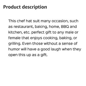 AGMDESIGN Funny Chef Hat, Dude with The Food, Funny BBQ Chef Wear, Adjustable Kitchen Cooking Hat for Men & Women White