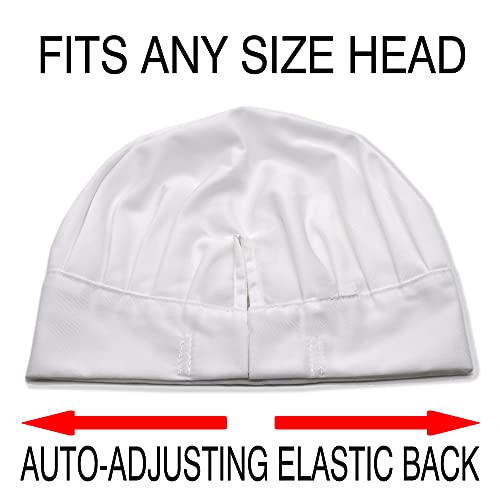 AGMDESIGN Funny Chef Hat, Dude with The Food, Funny BBQ Chef Wear, Adjustable Kitchen Cooking Hat for Men & Women White