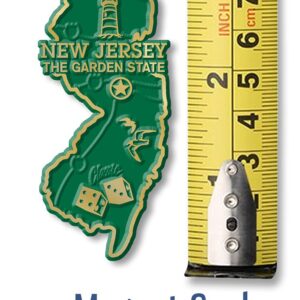 New Jersey Small State Magnet by Classic Magnets, 1.3" x 2.9", Collectible Souvenirs Made in The USA