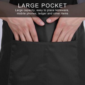 TRENDBOX 6 Pack Aprons for Women Men (Full Adult Size) Black Kitchen Aprons with 2 Pockets Durable Personalized Apron for BBQ Kitchen Cooking Baking Crafting Restaurant