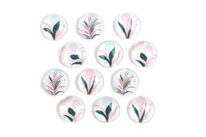 12 pack multicolor plant fridge magnet set, strong refrigerator magnets for whiteboard, cute magnets for lockers, neodymium magnet backing