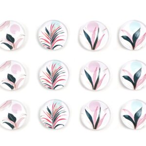 12 Pack Multicolor Plant Fridge Magnet Set, Strong Refrigerator Magnets for Whiteboard, Cute Magnets for Lockers, Neodymium Magnet Backing