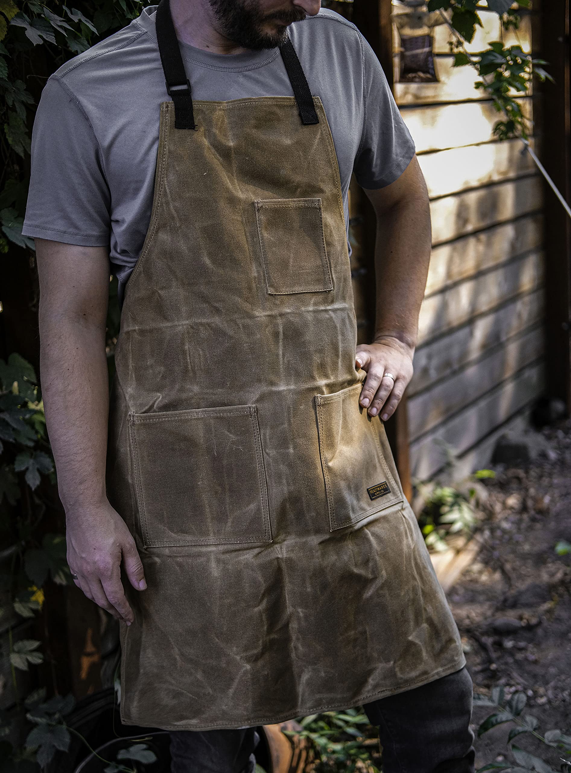 Readywares Waxed Canvas Grilling Apron, Heavy Duty Chef Apron For Men and Women, Versatile, Durable, and Looks Great