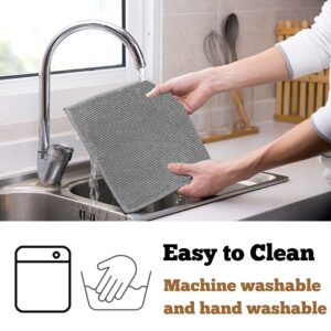 2 Pack 20×15 Inch Grey Microfiber Dish Drying Mat,Absorbent Kitchen Drying Pad,Ultra Absorbent Drying Mats for Kitchen Counter