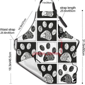 Waldeal Funny Cooking Kitchen Apron for Men Chef Women Dog Groomer With 2 Pockets