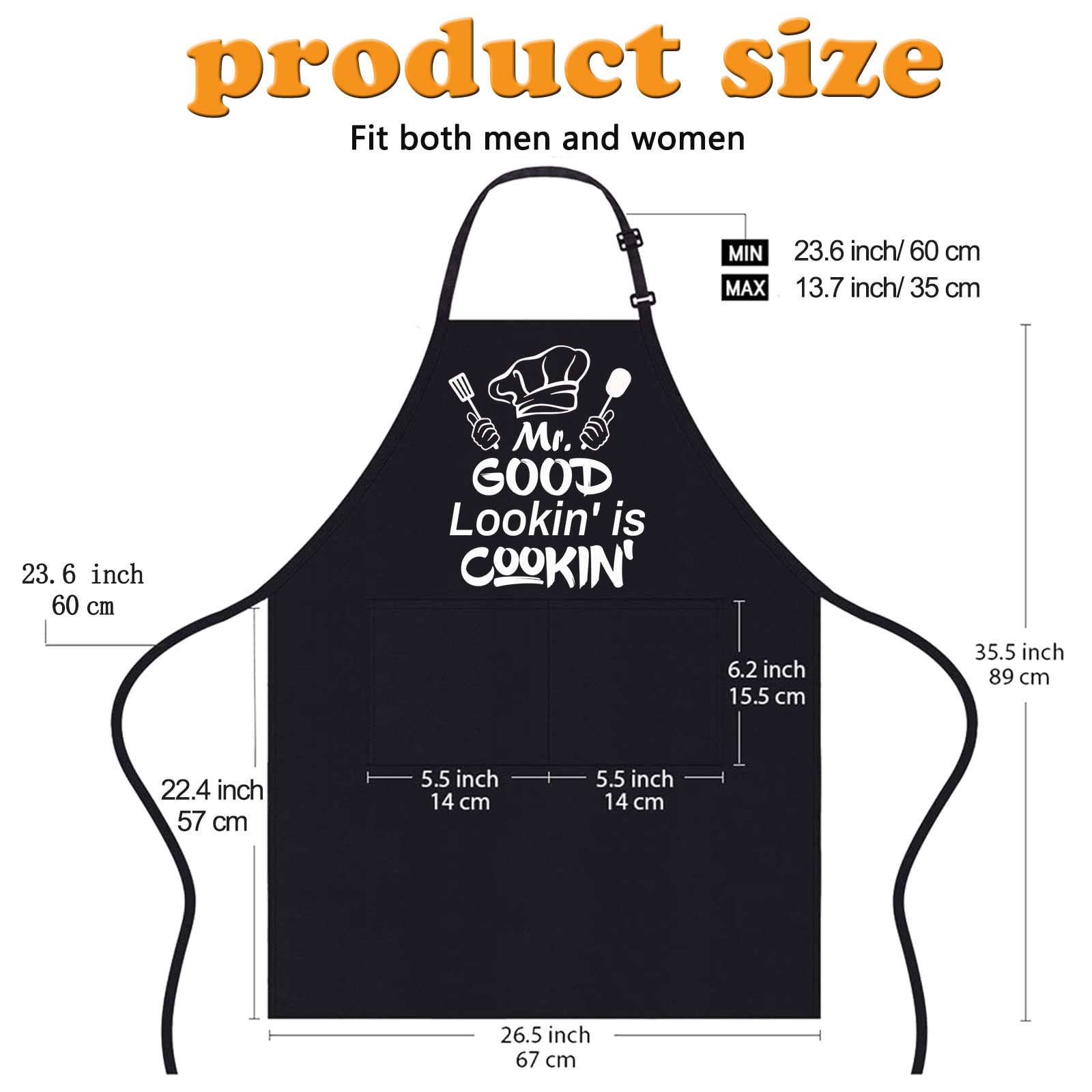 Funny Aprons for Men, Women - Fathers Day Giffts, Mothers Day,Birthday Gifts for Dad,Mom,Wife,Husband, Boyfriend,Girlfriend Baker - Funny Cooking Chef Apron, Fun BBQ Grilling Baking Cooking Aprons