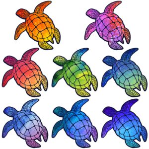 bokon 8 pieces sea turtle magnets cruise door decorations magnetic funny cruise door magnets for refrigerator carnival cruise cabin door birthday decorative accessories (sea turtle)