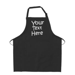 my personal memories, custom personalized apron for adults, men, women, grill, kitchen - add any name or text (black)