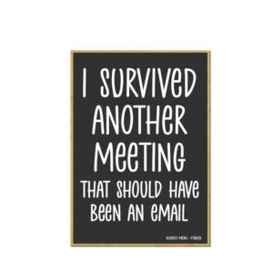 honey dew gifts, i survived another meeting that should have been an email, 2.5 inches by 3.5 inches, locker decorations, refrigerator magnets, decorative magnets, funny magnets, office magnets