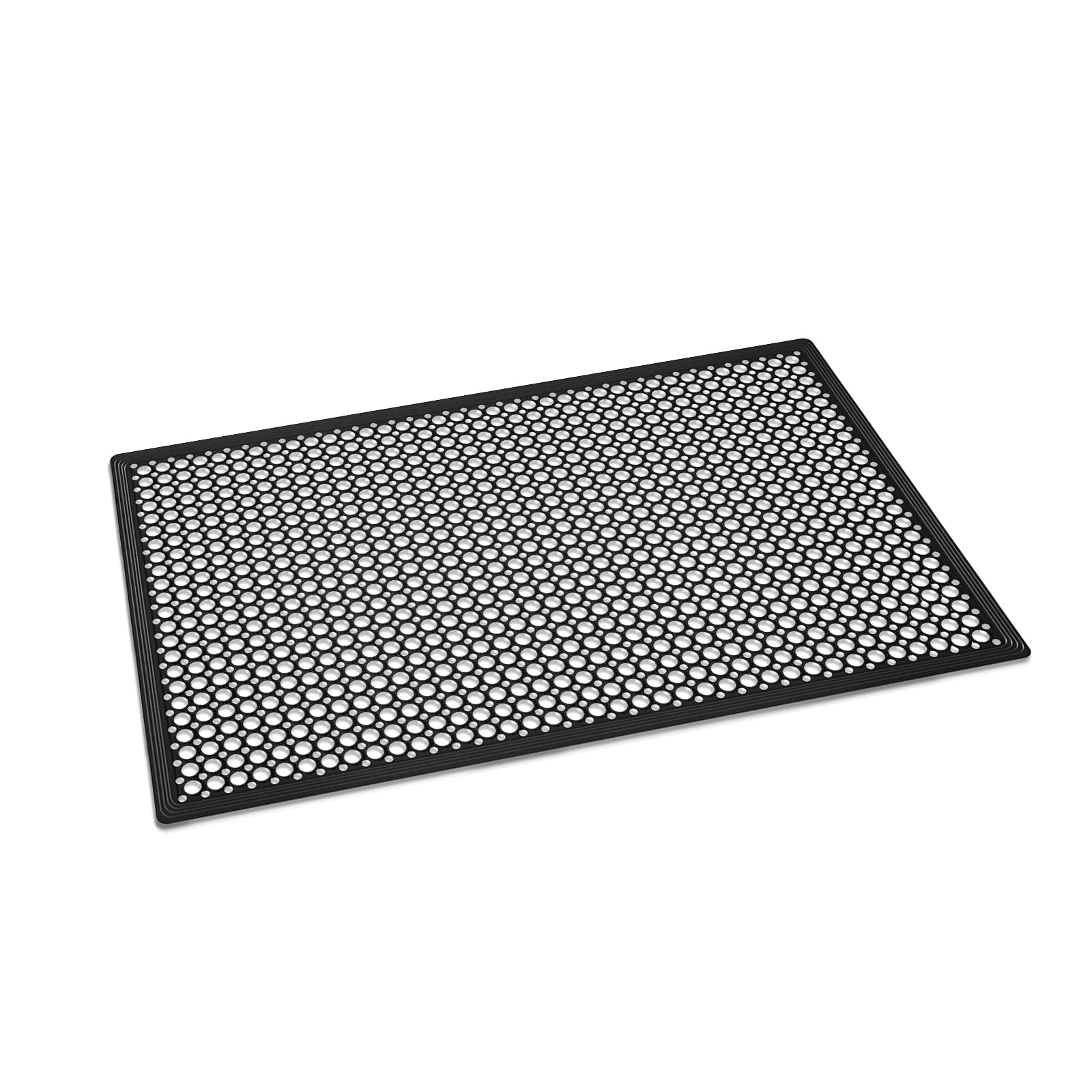 ROVSUN 2-Pack Rubber Floor Mat with Holes, 36''x 60'' Anti-Fatigue/Non-Slip Drainage Mat, for Industrial Kitchen Restaurant Bar Bathroom Utility Garage Pool Entry Door Mat, Indoor/Outdoor Cushion