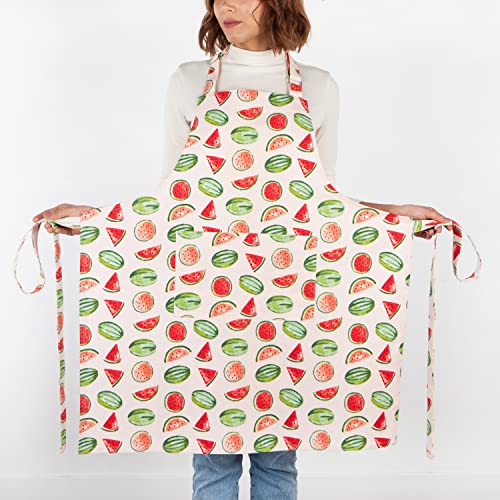 Now Designs Chef Apron, W28 x L32in, Watermelon