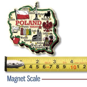 Poland Jumbo Country Map Magnet by Classic Magnets, Collectible Souvenirs Made in The USA