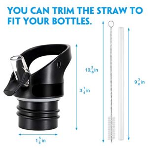 Straw Lid for Hydro Flask Standard Mouth - Multi-Compatible with Simple Modern Ascent Lid for 1.91" Mouth 18 oz, 21 oz, 24 oz Insulated Water Bottle Flip Top (B-1 PC)