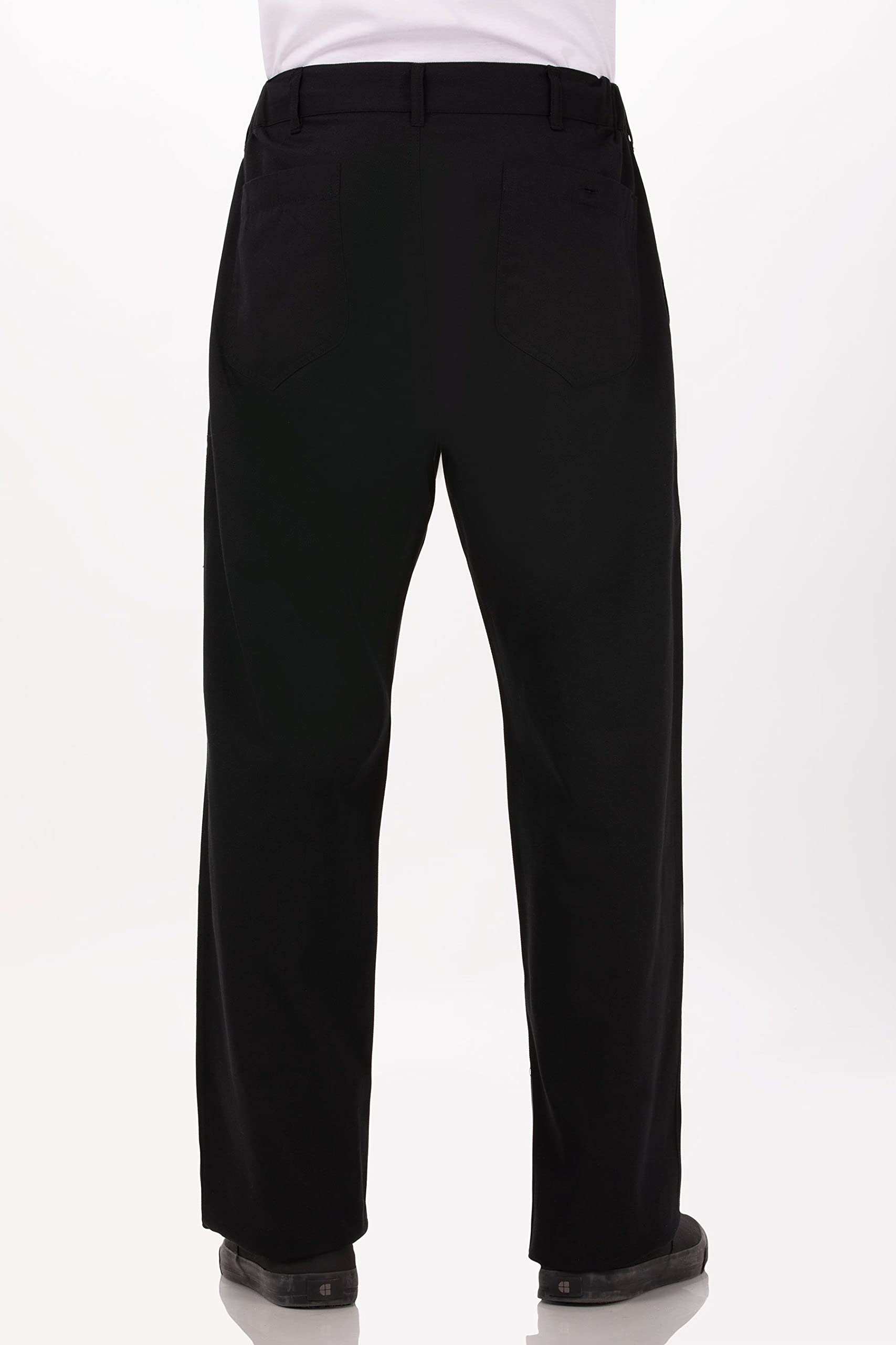 Chef Works Men's Professional Series Chef Pants, Black, Medium