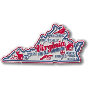 virginia premium state magnet by classic magnets, 2.9" x 2.7", collectible souvenirs made in the usa