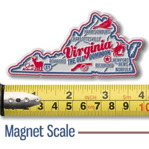 Virginia Premium State Magnet by Classic Magnets, 2.9" x 2.7", Collectible Souvenirs Made in The USA