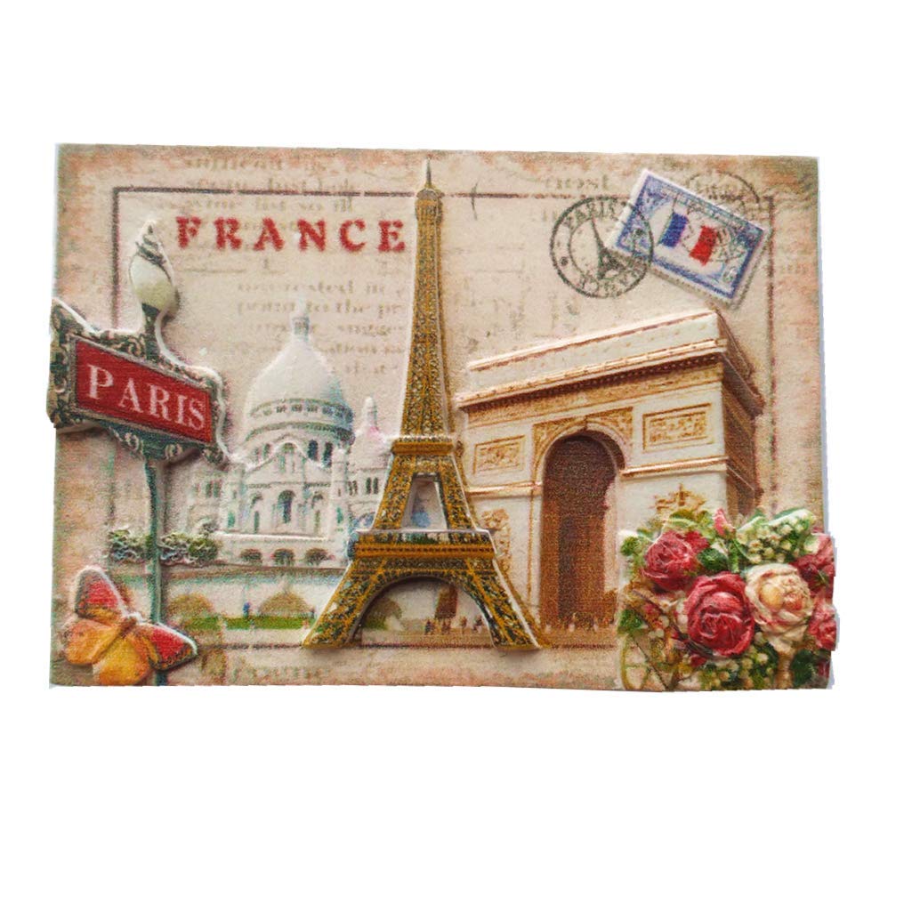 Paris France 3D Fridge Magnet Souvenir Gift,Home & Kitchen Decoration Magnetic Sticker Paris France Refrigerator Magnet Collection