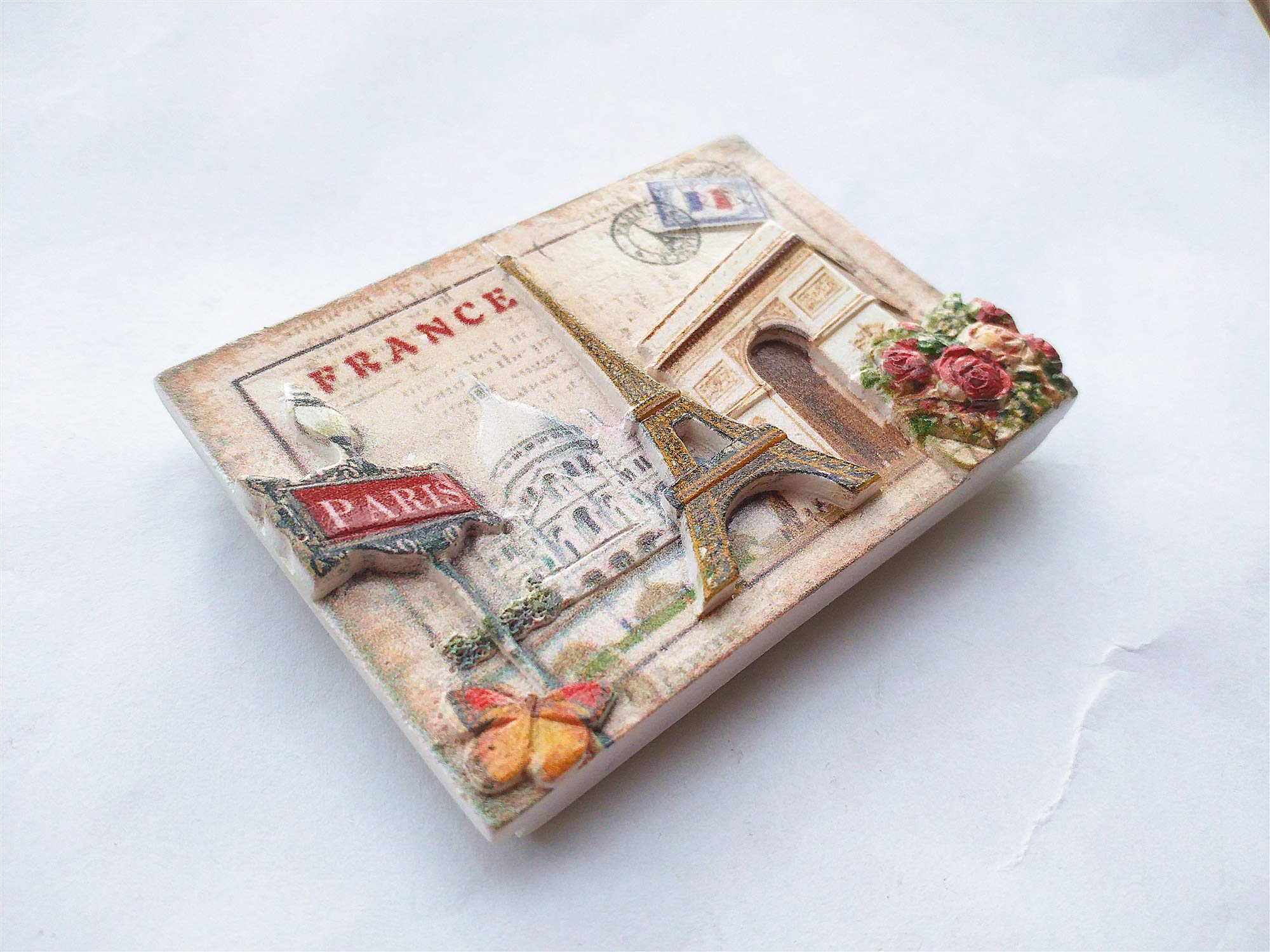 Paris France 3D Fridge Magnet Souvenir Gift,Home & Kitchen Decoration Magnetic Sticker Paris France Refrigerator Magnet Collection