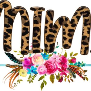 Mimi | Cheetah Print | Flowers | Single |5 Inch Magnet | Made in The USA | Car Auto Tool Box Refrigerator Magnet|S10481