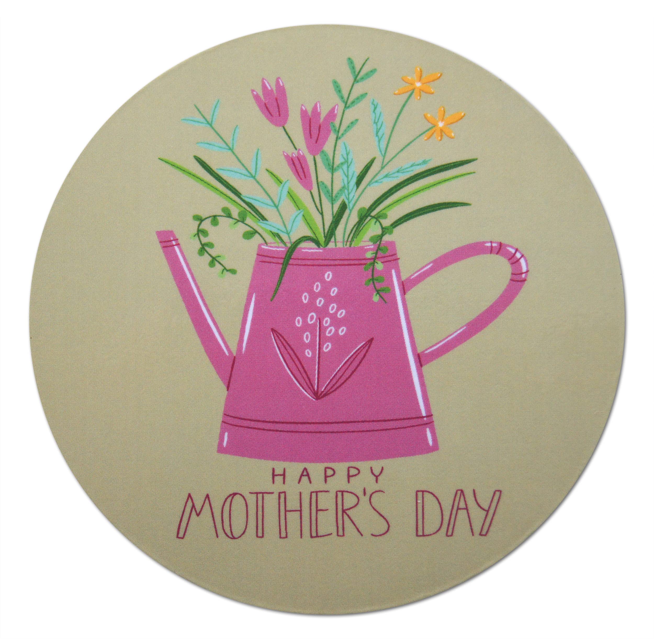 Novel Merk Mother’s Day Refrigerator Magnets,Small Circle Flowers & Watering Can Design for Fridge,Gifts,Decor,& Party Favors (10),Pink,Green,Rose,Blue,3 Inch