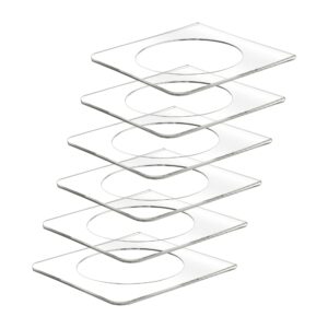 6 Pack Clear Acrylic Coasters Bar Decor Table Protection That Holds Cocktail Napkins by Marketing Holders