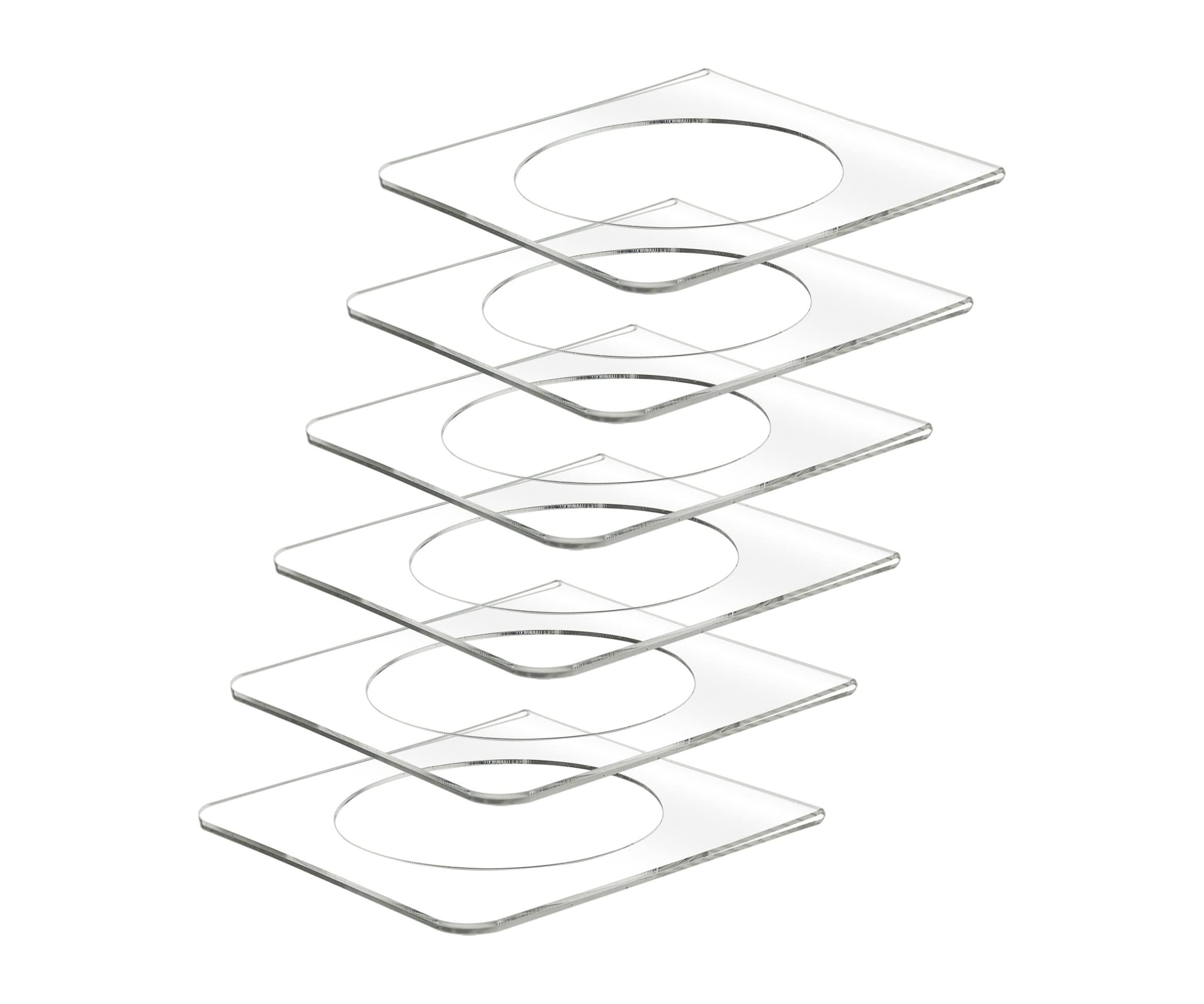 6 Pack Clear Acrylic Coasters Bar Decor Table Protection That Holds Cocktail Napkins by Marketing Holders