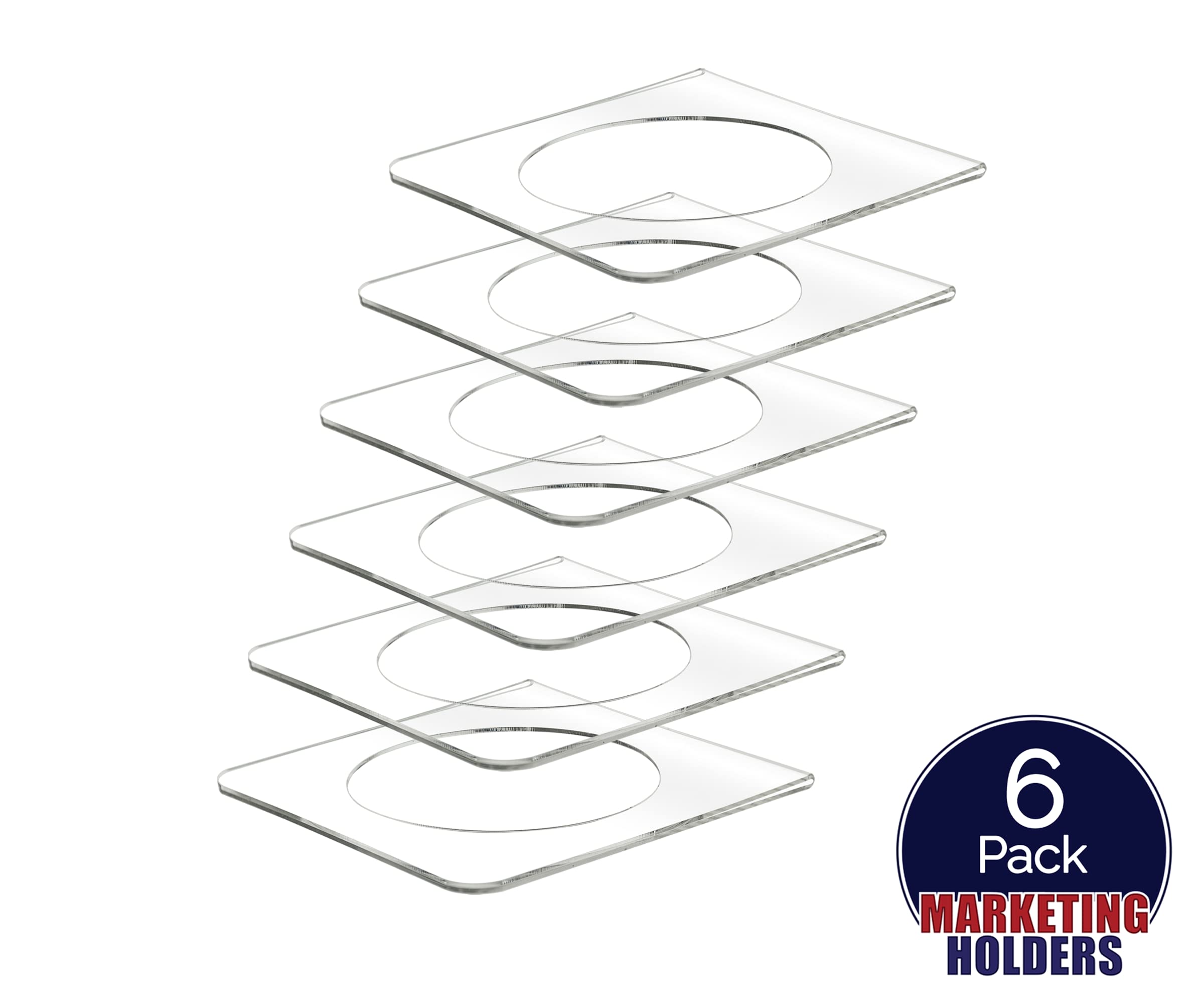 6 Pack Clear Acrylic Coasters Bar Decor Table Protection That Holds Cocktail Napkins by Marketing Holders