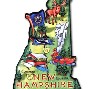 New Hampshire Artwood State Magnet Collectible Souvenir by Classic Magnets