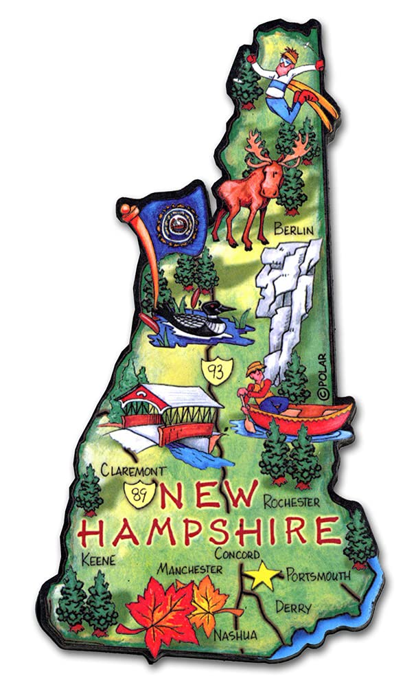 New Hampshire Artwood State Magnet Collectible Souvenir by Classic Magnets