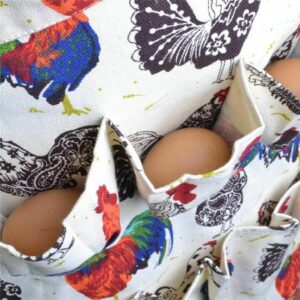 Hot6sl Chicken Egg Apron, Stylish Egg Collecting Apron with 12 Pockets, Egg Gathering Apron for Fresh Eggs Cooking Kitchen Aprons