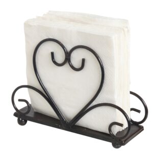 metal table napkin holder freestanding tissue dispenser (black)