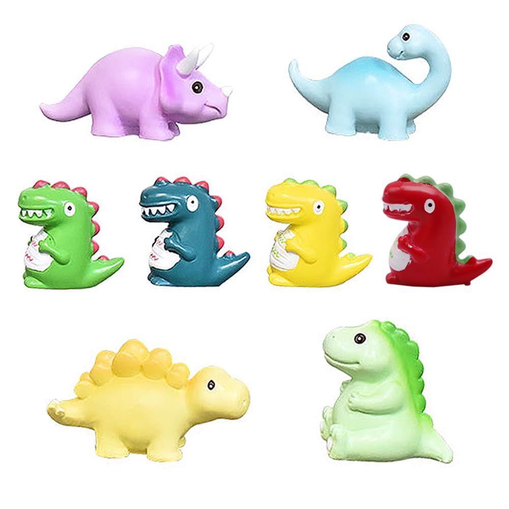 Resin Refrigerator Magnet Set of 8, Dinosaur Fridge Magnet for Home Decoration, Photo Display, Office Message, Kitchen Accessories