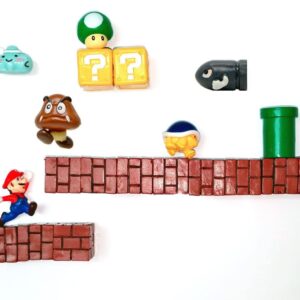 20 Pieces of 3D Mario Fridge Magnets Sets for Home Room Decor Decorative Refrigerator Fun School Office Whiteboard Christmas Magnet (20pcs)