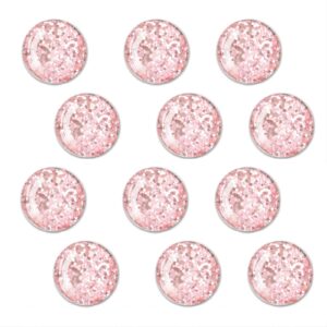 oquydea sparkling glass magnets - 12 pcs crystal strong fridge magnets for office, whiteboard, cabinet and dishwasher decoration, (pink)…