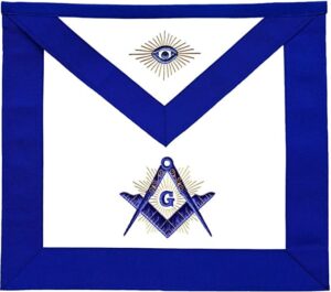 masonic master mason blue lodge apron with radiant g-lambskin