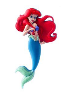 disney ariel soft touch pvc magnet,multi-colored,4"