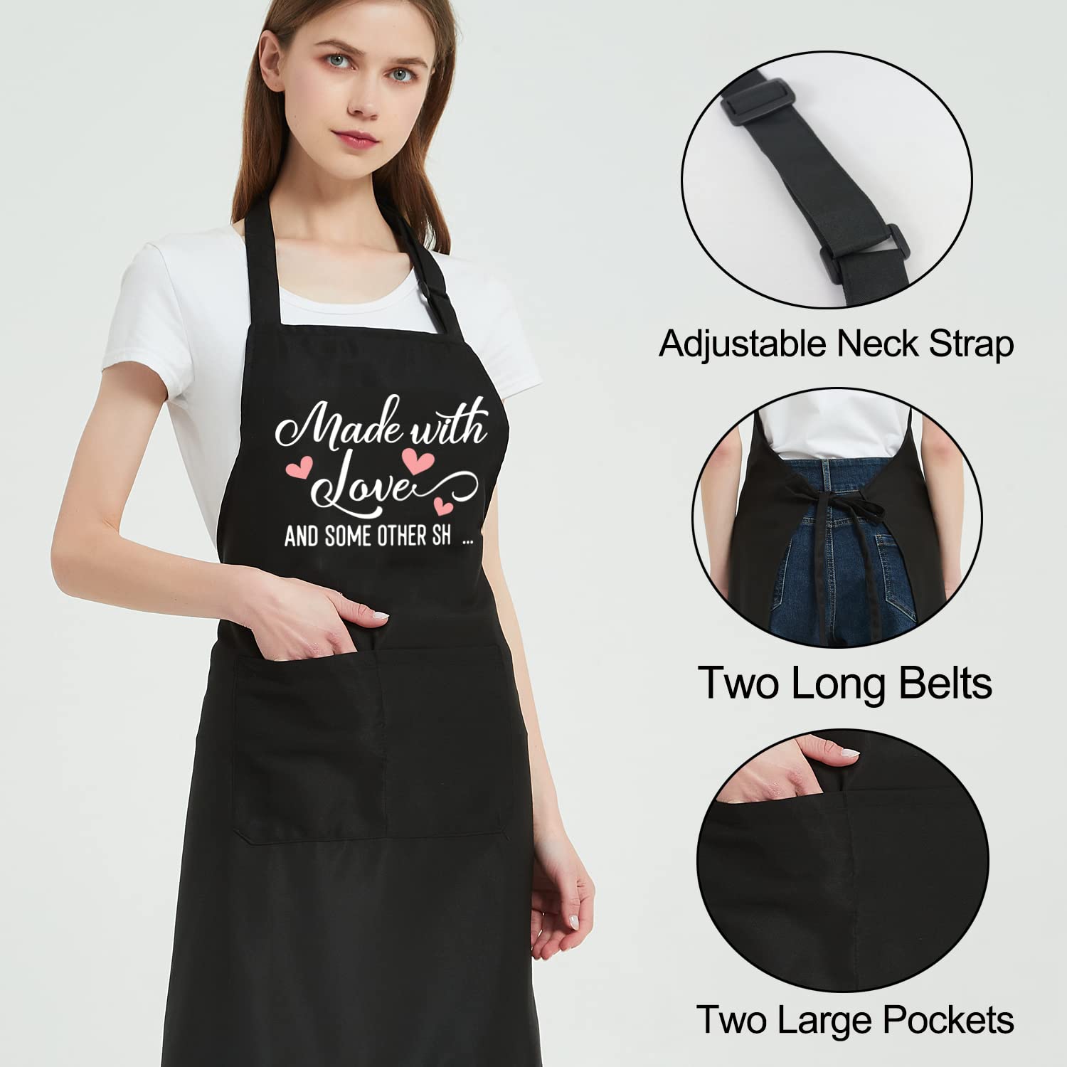 Jpayxese Cooking Gifts for Women, Funny Aprons for Women Cute with Pockets, Baking Chef Kitchen Apron Gifts for Bakers Mom Wife Birthday Mothers Day Christmas