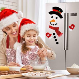 D-FantiX Snowman Christmas Refrigerator Magnets Set of 16, Cute Funny Fridge Magnet Refrigerator Stickers Holiday Christmas Decorations for Fridge, Metal Door, Garage, Office Cabinets (Large)