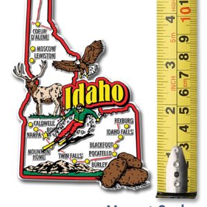 Idaho Jumbo State Magnet by Classic Magnets, 3.1" x 4.5", Collectible Souvenirs Made in The USA