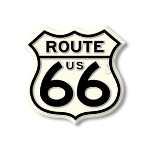 Small Route 66 Shield Highway Sign Magnet by Classic Magnets, 2.25" x 2.25", Collectible Souvenirs Made in The USA