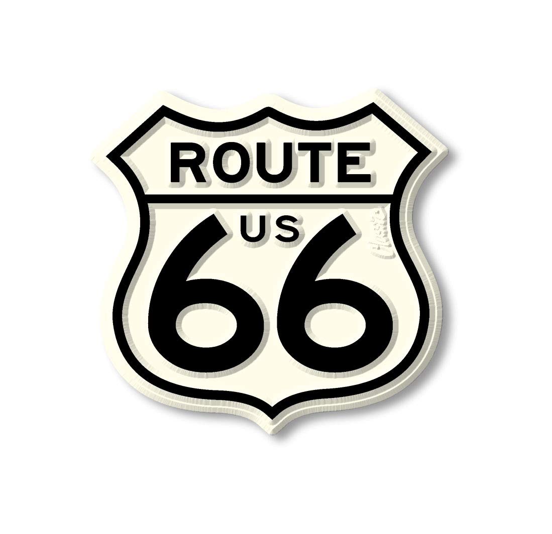 Small Route 66 Shield Highway Sign Magnet by Classic Magnets, 2.25" x 2.25", Collectible Souvenirs Made in The USA