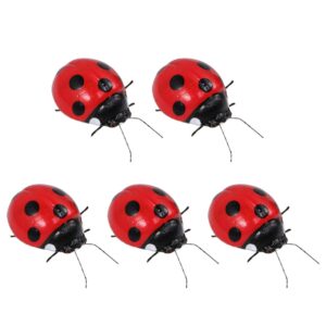 nuobesty ladybug refrigerator magnets decorative fridge magnets for office kitchen 5 pcs