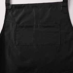 COGANA Server Apron with Pockets, Aprons for Men, Chef and Waitress Apron, Black