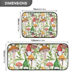 ZENWAWA Kitchen Mat Dwarf Mushroom Set of 2, Anti Fatigue Cushioned Waterproof Non Slip Aesthetic Decorative Floor Mats Rug