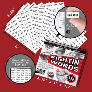 Poetry Tiles - 536 Fightin' Words Word Magnets Kit - Obscenities, Insults, and Swear Words Themed Funny Magnets for Adults for Refrigerator Poems and Stories