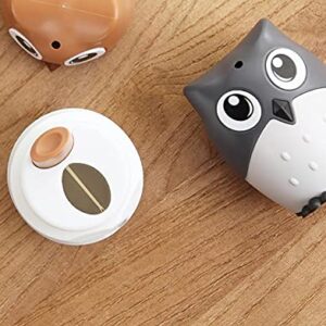 Hyever Pop-Up Toothpick Holder Automatic Toothpick Dispenser Cute Owl Design Toothpick Holder Funny for Table, Restaurant, Kitchen and Party (Dark Grey)