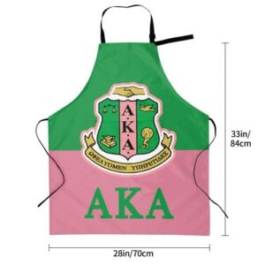 YBW CHUANHUA AKA Sorority Aprons with Pockets for Women, Waterproof Cooking Kitchen Bib Aprons for Restaurant BBQ Painting Crafting